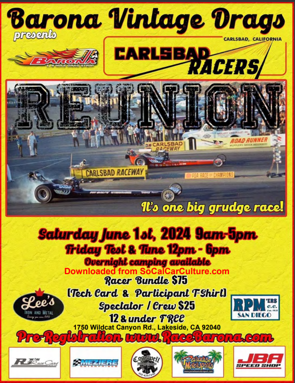 Carlsbad Racers Reunion - Car Events