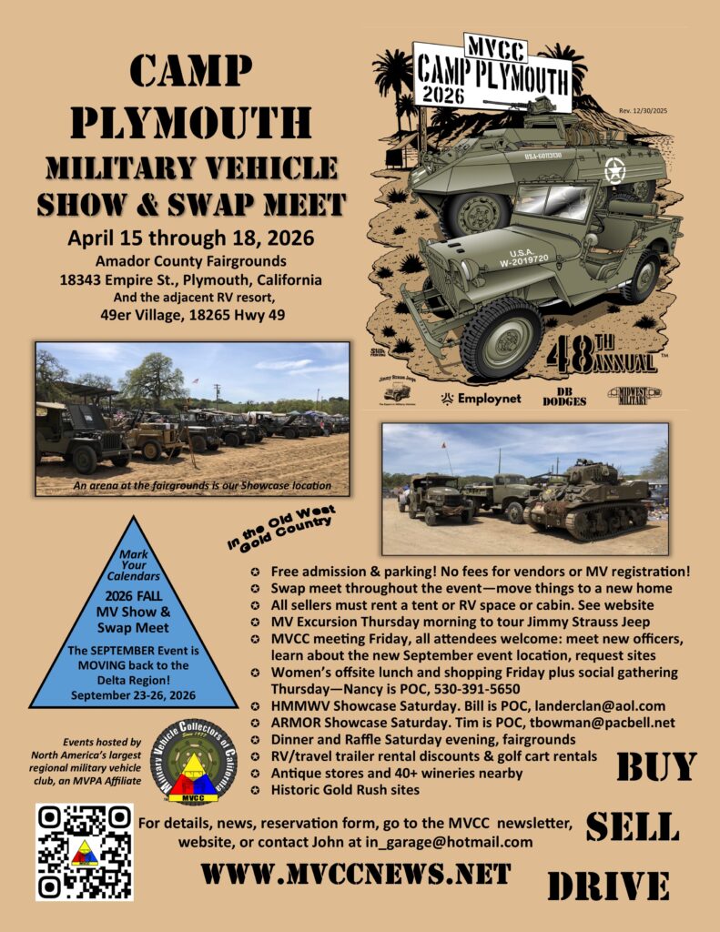 Camp Plymouth Military Vehicle Show & Swap Meet - Car Events